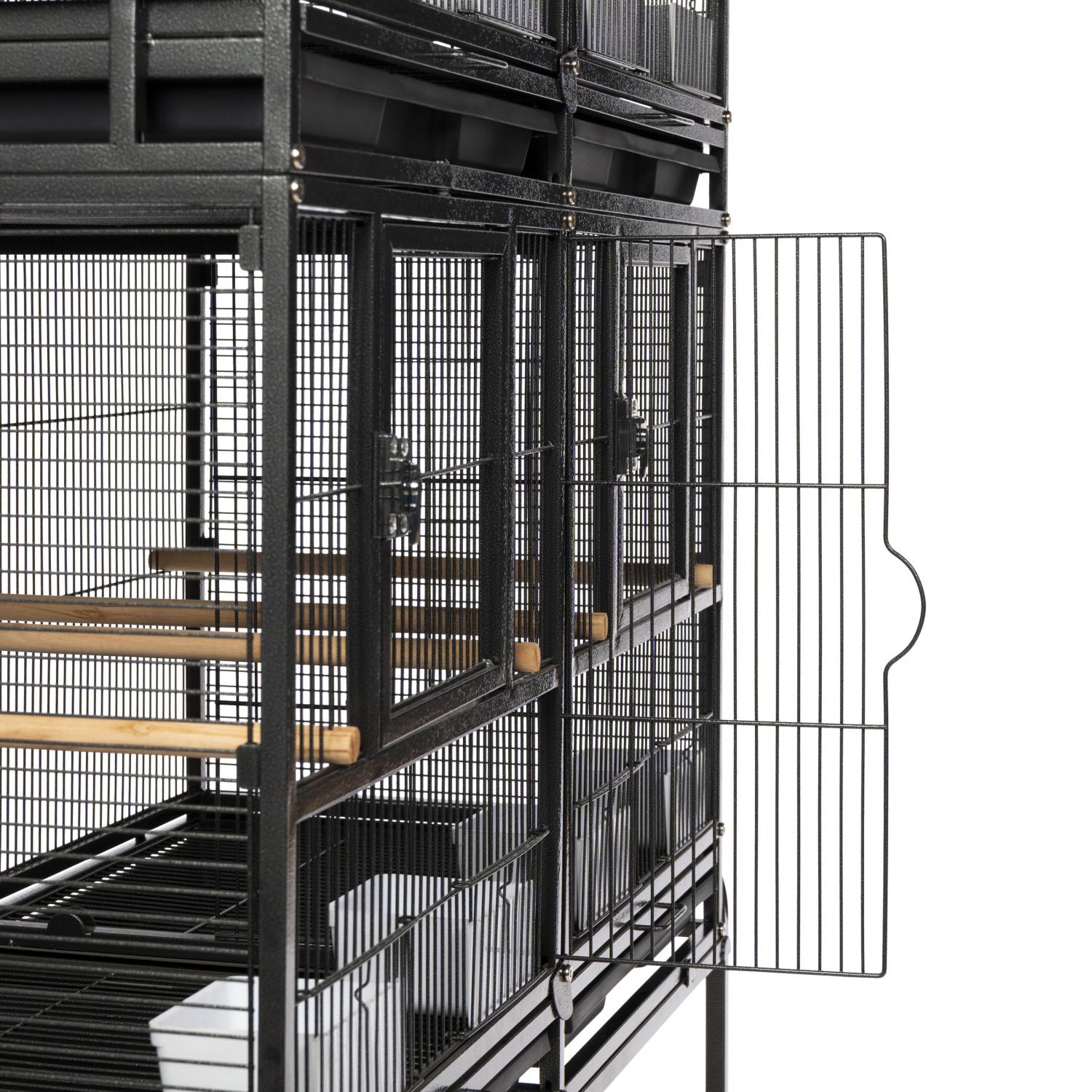 Hampton Deluxe 3-Stack Divided Breeder Cage w/ Stand F076 Prevue Pet ...