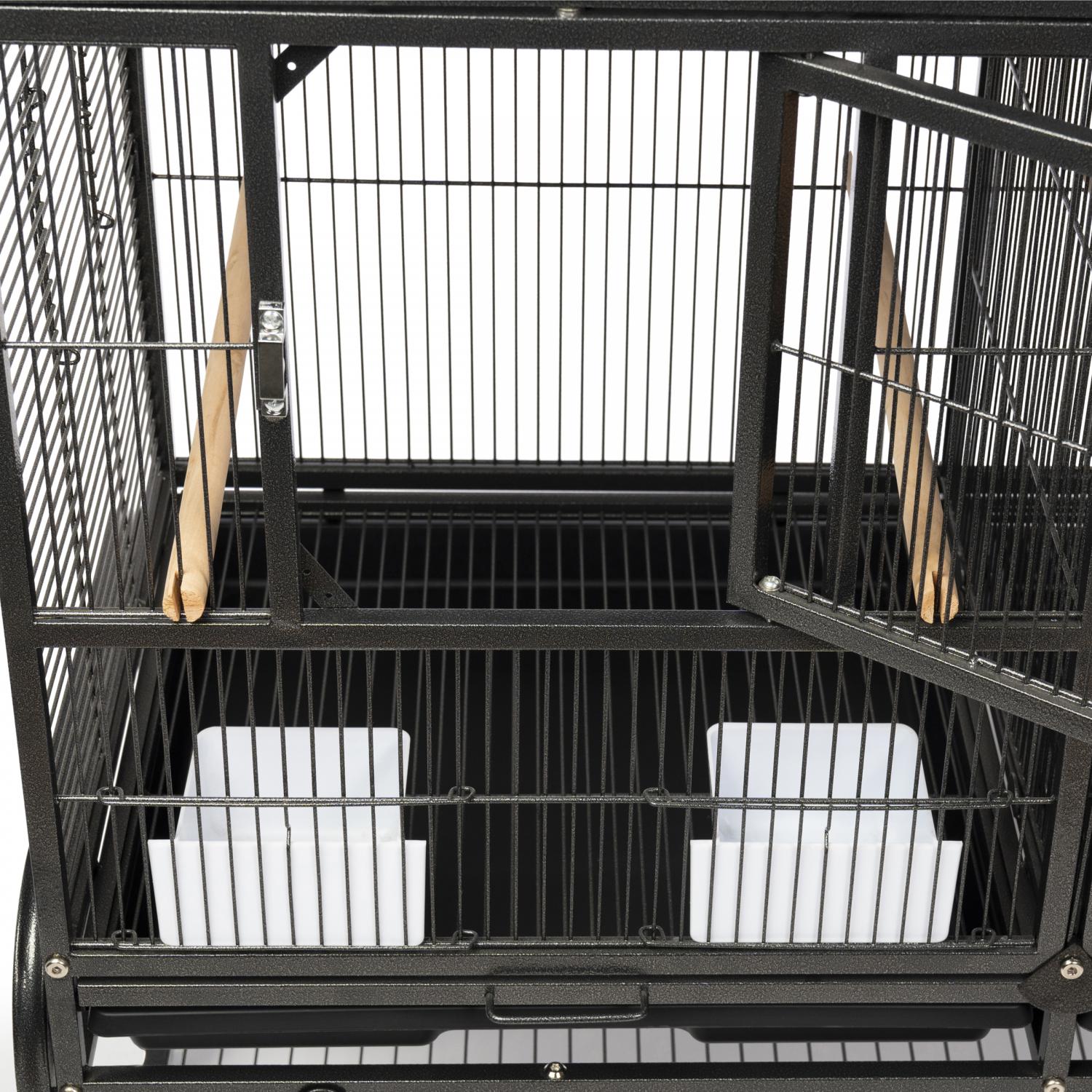 Hampton Deluxe 3-Stack Divided Breeder Cage w/ Stand F076 Prevue Pet ...